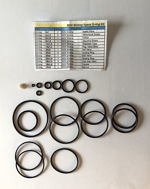 Golem/ iQsub XCCR Shrimp CC/ OC service O'ring kit | Rebreatherpro-Training